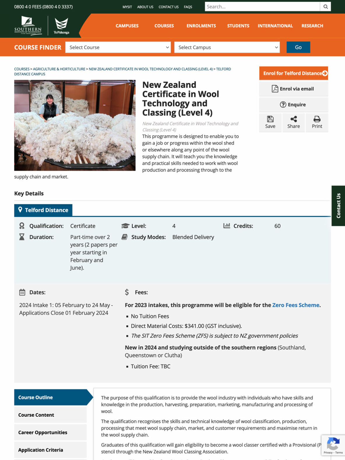 Enrolments are open for the NZCWTC - Wool Classers Association